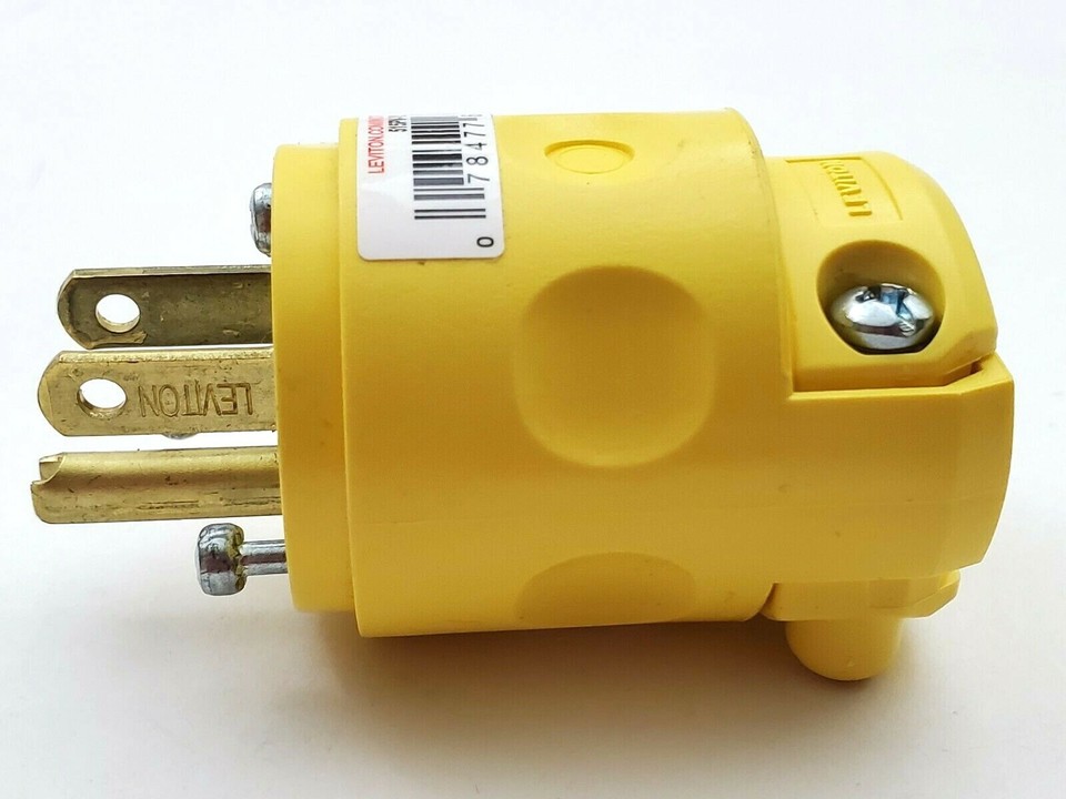 Leviton R51--515PV-YL Yellow 15 Amp 125V 3 Wire Male 5-15P Cord Body | eBay