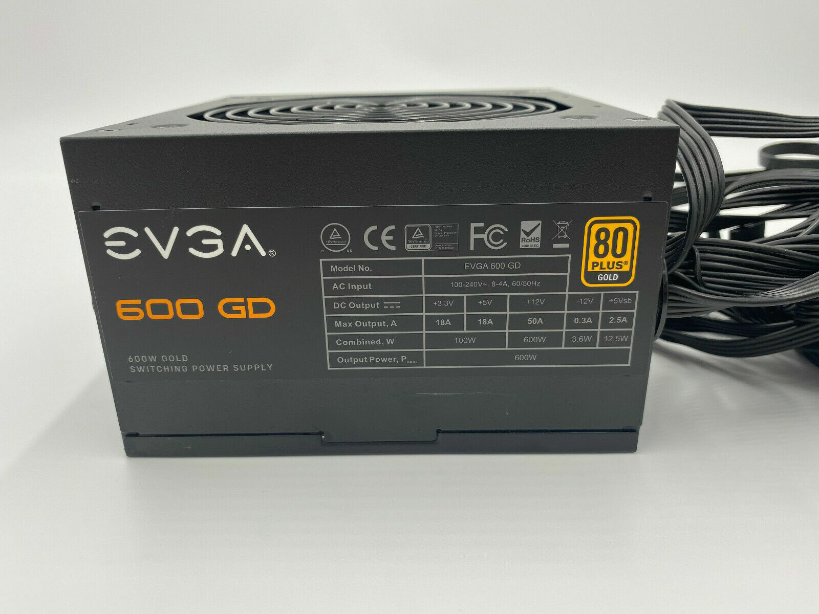 EVGA 600 GD 600W Gold Switching Power Supply 100-GD-0600-B1 | eBay