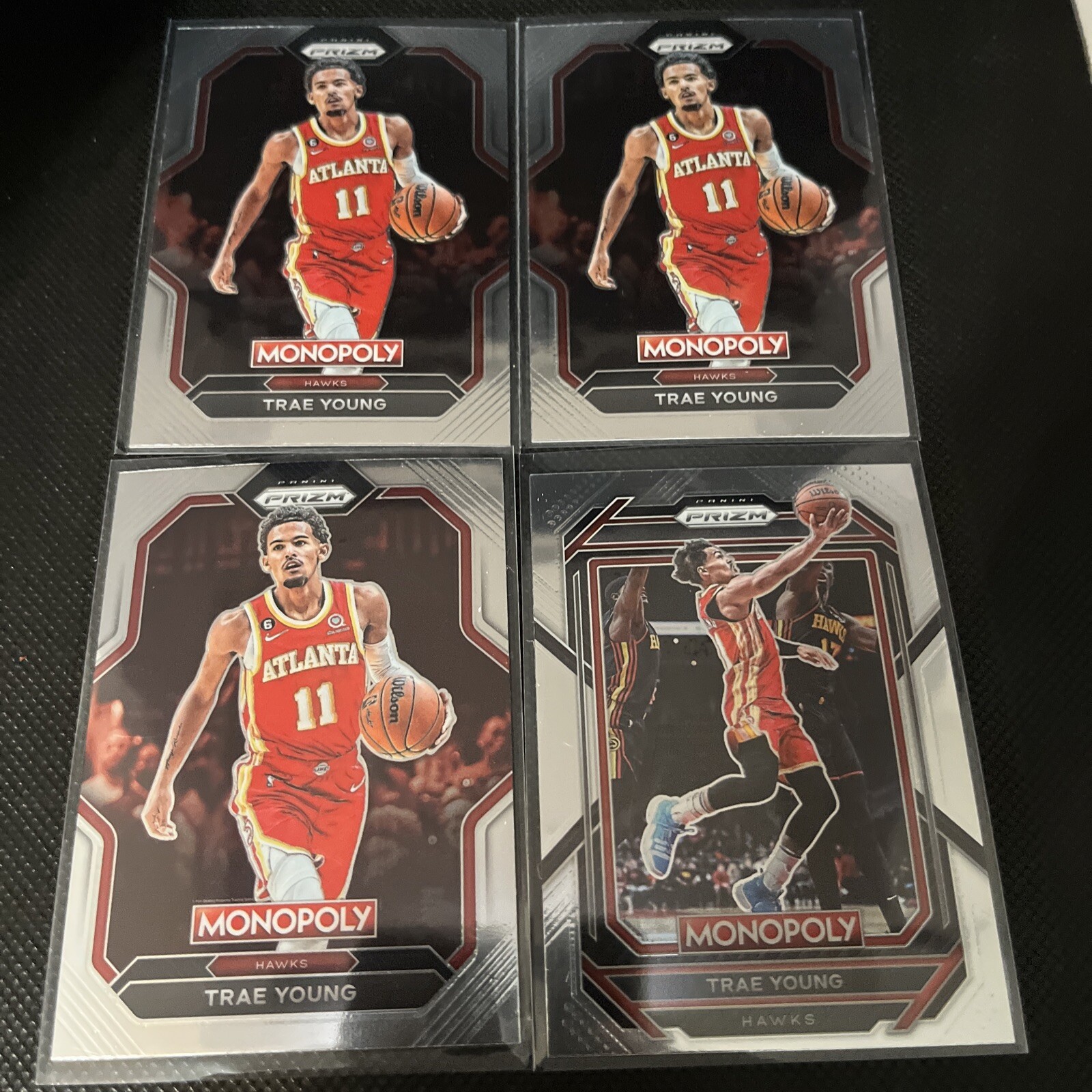 Trae Young Lot (4) Base 2022-23 Panini Prizm Monopoly Atlanta Hawks #1 ...