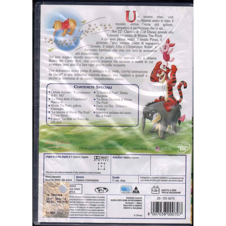 Winnie The Pooh - Les Aventures De Winnie The Pooh DVD Walt Disney ...