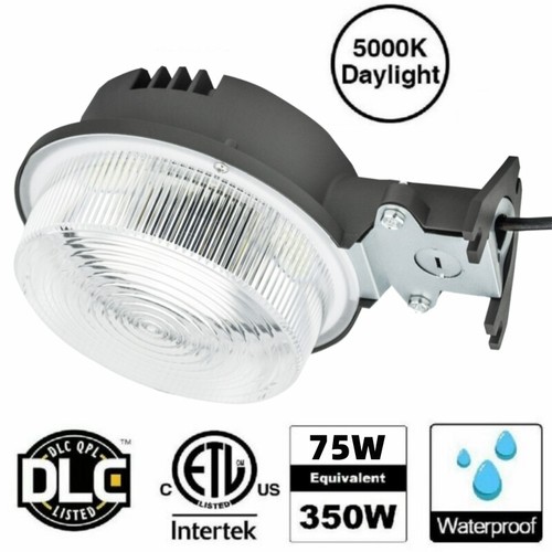 75W LED Barn Yard Street Waterproof Outdoor Security Dusk to Dawn Flood ...