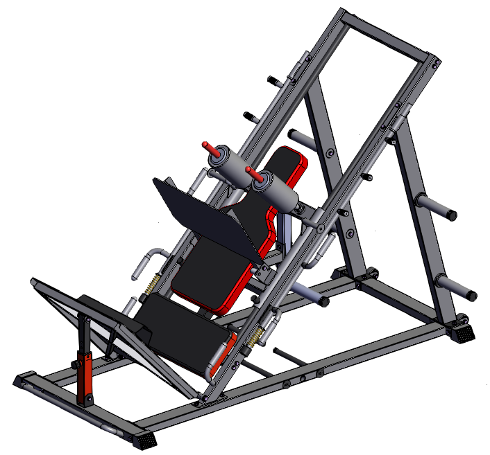 Lower Body Strength Training Leg Press Hack Squat Machine with Linear ...