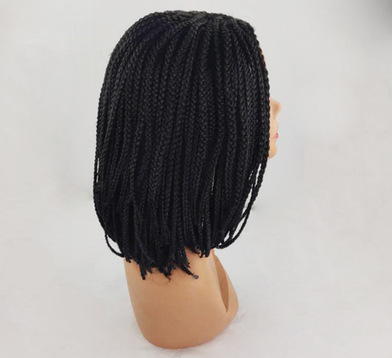 Short Box Braided Hair Synthetic Twist Braids Wig Soft Glueless for ...