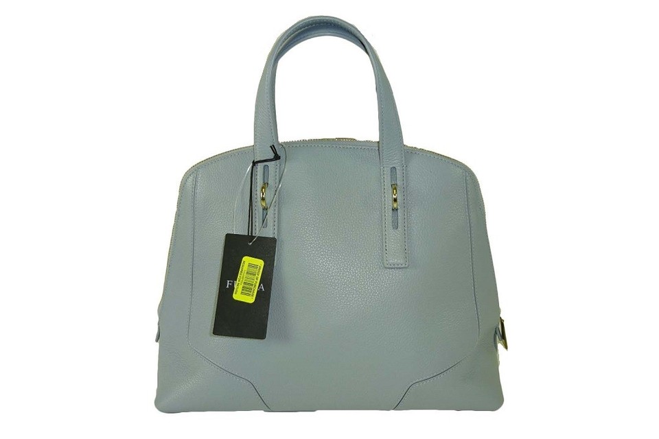 Furla Perla Satchel Leather Nuvola Light Blue Shoulder Bag New | eBay