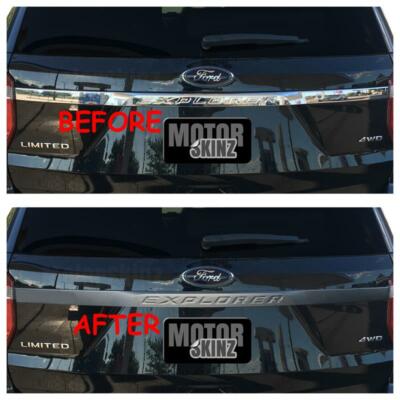 Rear Chrome Trim Blackout Precut Vinyl Decal Overlay for 2016-2019 Ford ...
