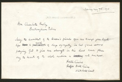 HALL (THOMAS HENRY HALL) CAINE - AUTOGRAPH LETTER SIGNED 05/07/1910 | eBay