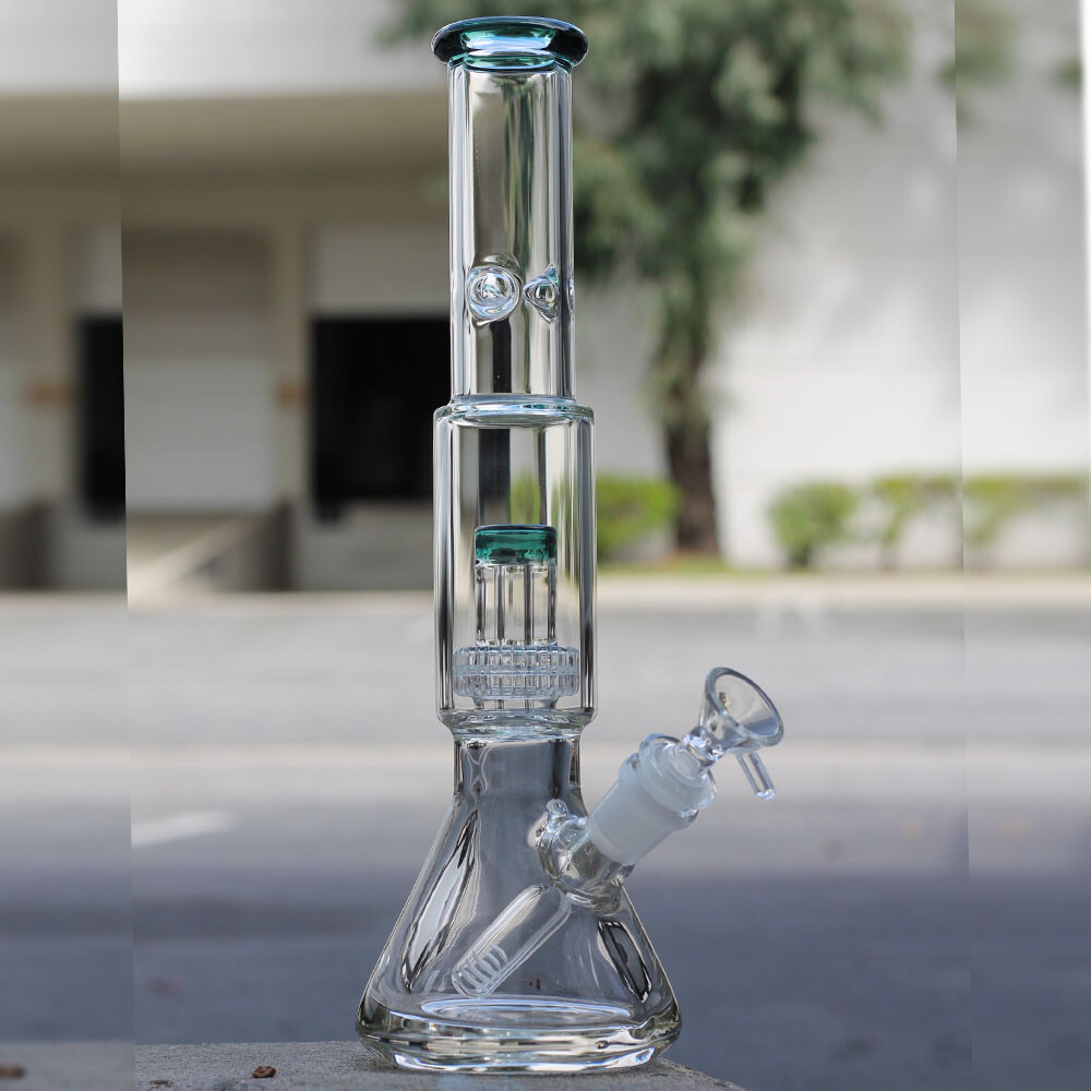 Super Thick 12 INCH Bong Matrix Water Pipe Clear Glass 15mm Beaker ...