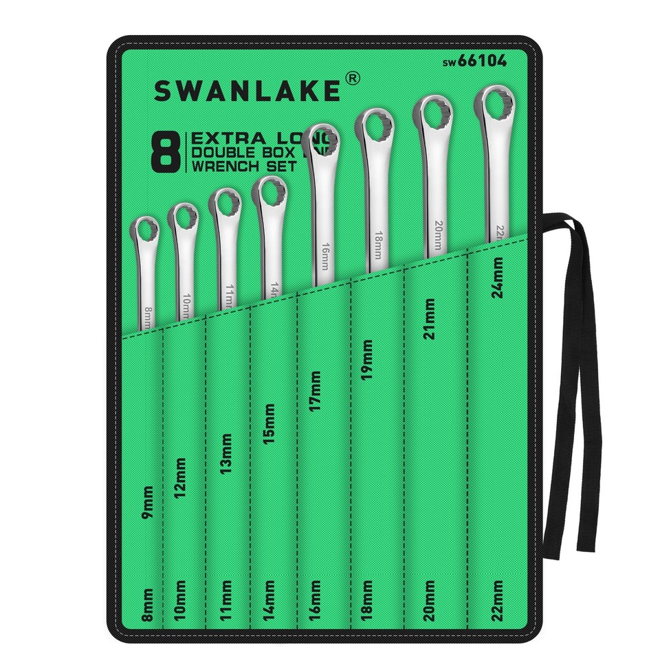 Double Box End Wrench 8 PC Metric Extra Long Aviation Spanner Universal ...