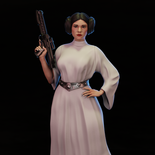 Princess Leia 1/6 Scale Figure | 12K Ultra Detail Resin Print | Hand ...