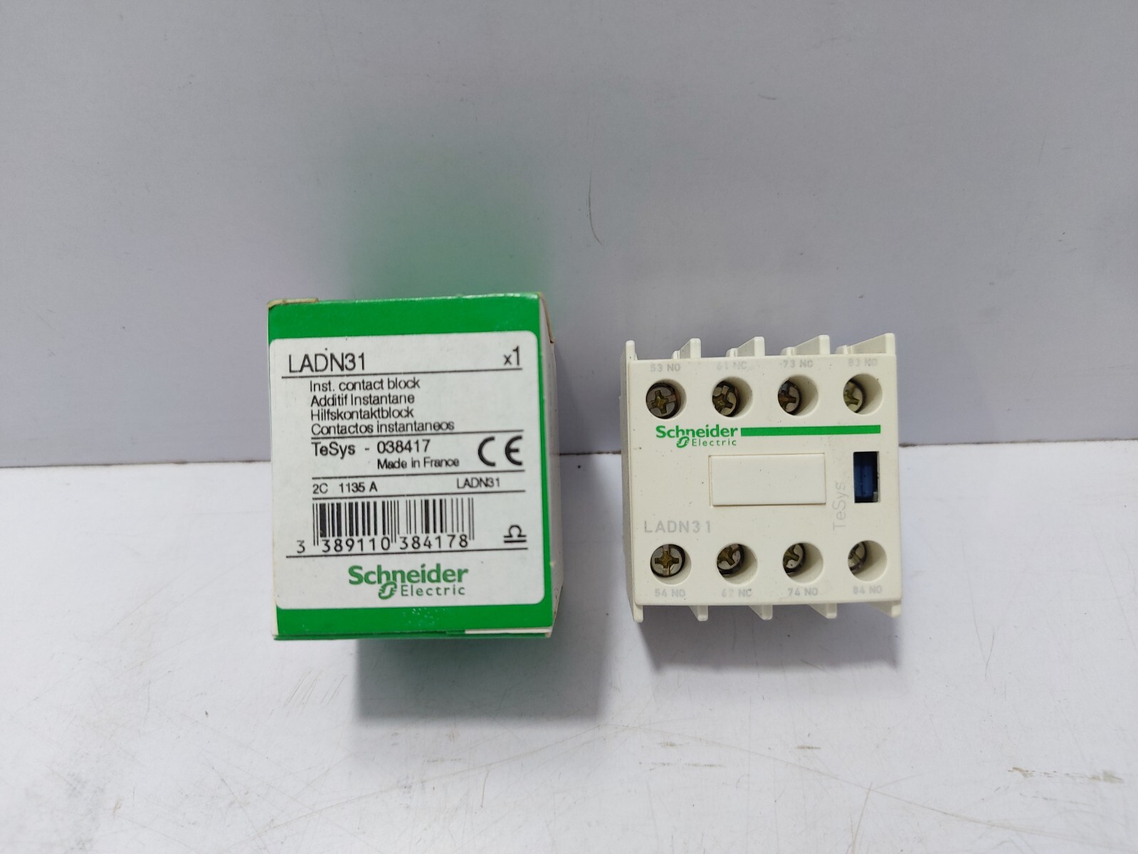 Schneider Electric LADN31 Inst.Contact Block TeSys- 038417 | eBay