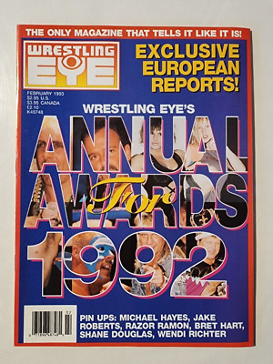 FEB 1993 WRESTLING EYE MAGAZINE JAKE ROBERTS RAZOR RAMON BRET HART ...