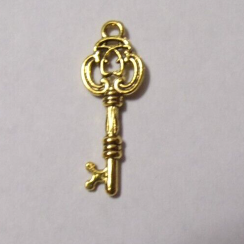 Gold Tone Fanciful Skeleton Key Pendant Charm Hang Tag | eBay
