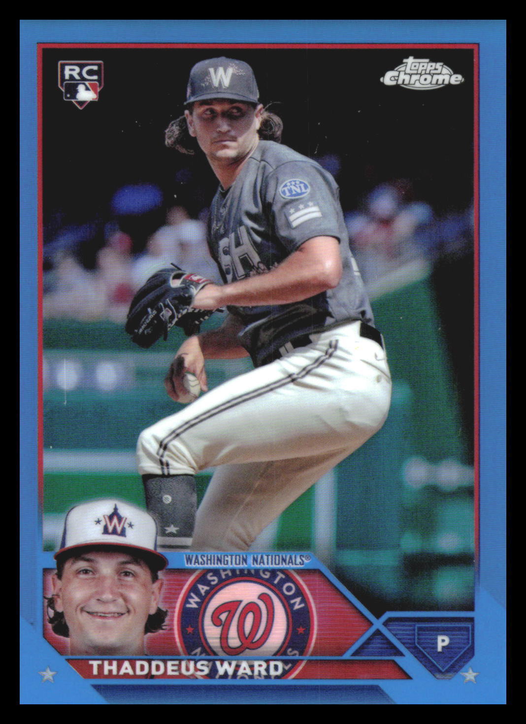 2023 Topps Chrome Update Thaddeus Ward #USC126 Blue Refractor #/150 2A ...