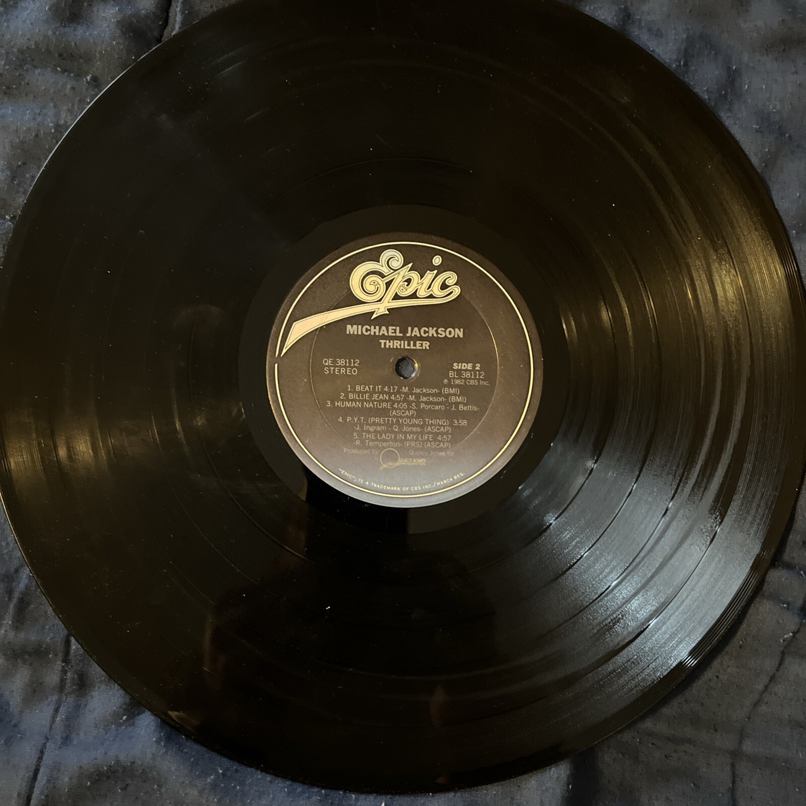 RARE - MICHAEL JACKSON THRILLER RARE COVER ERROR VINYL RECORD QE 38112 ...
