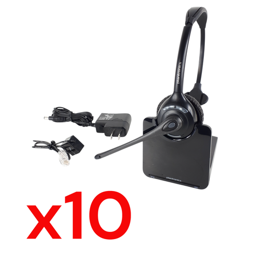 Plantronics WH300 Wireless Headset C052 Charging Base & Accessories Lot ...