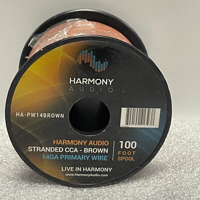 Harmony Car Primary 14 Gauge Power or Ground Wire 100 Feet Spool Brown ...