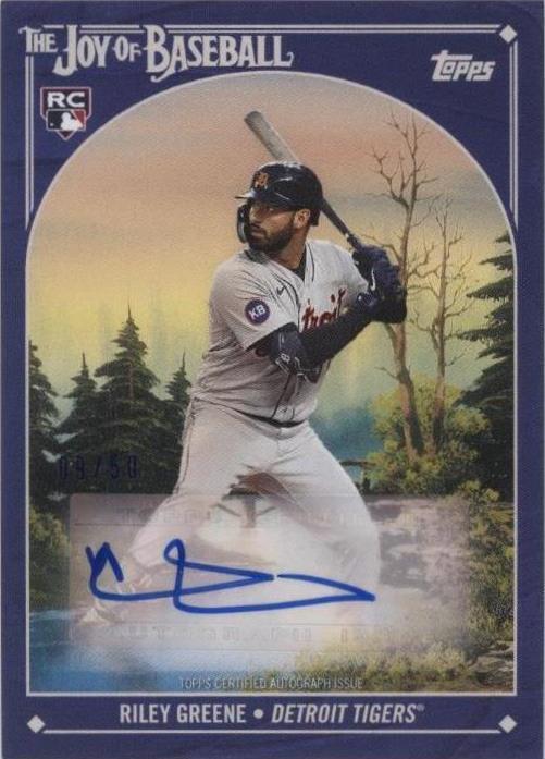 2023 Topps X Bob Ross The Joy of Baseball - Riley Greene #30D Prussian ...