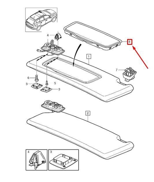 Volvo Xc60 Mk1 Sun Visor Mirror 39866717 Genuine for sale online | eBay