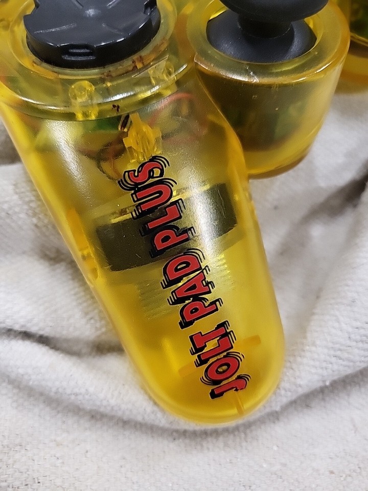 Jolt Pad Plus Yellow Wired Controller. PS1 And PS2 Compatible. TESTED ...