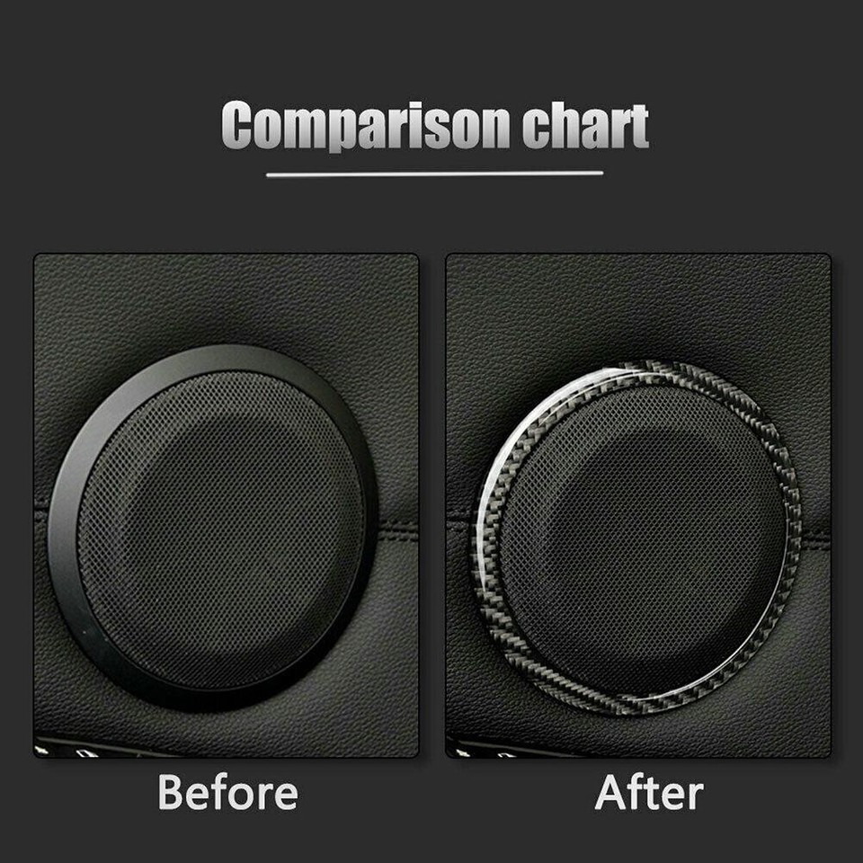 Easy Installed Loudspeaker Frame Trim Car Accessories Car Door Carbon ...