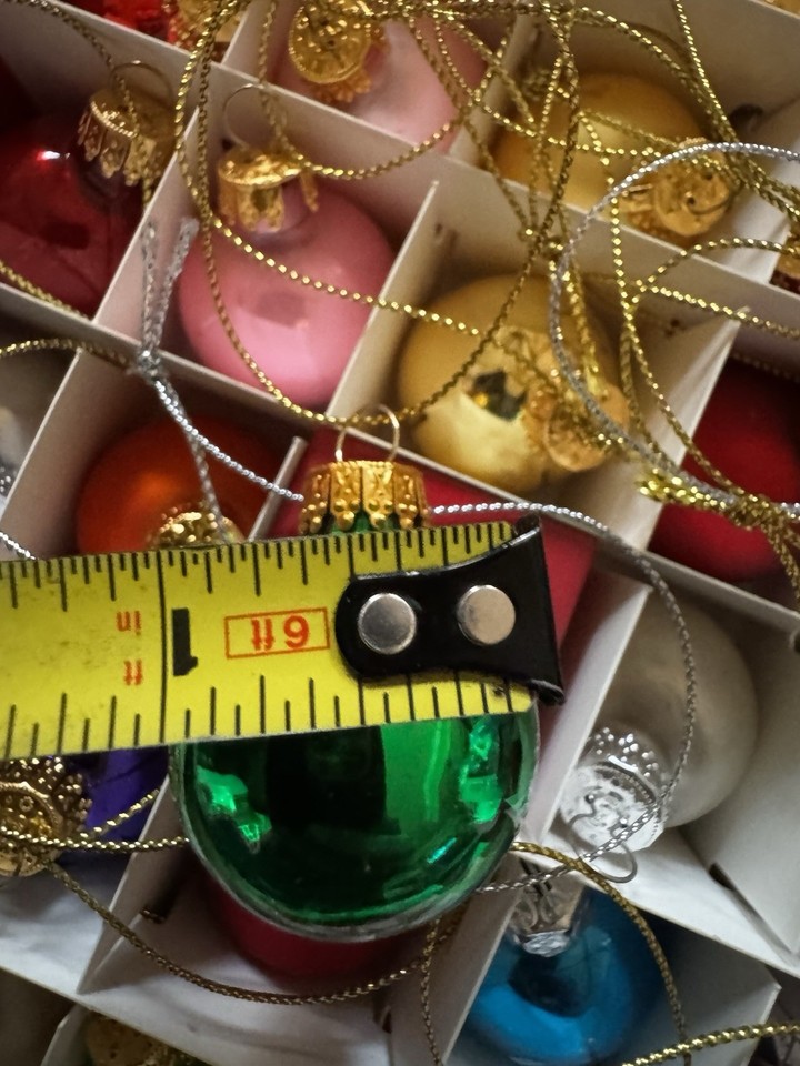 Holiday Living Glass Bulb Ornaments Set 35 Small Multi Color Solids 1. ...