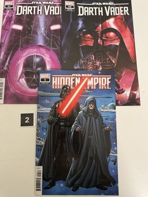 STAR WARS DARTH VADER #40 1:25 x2, #50 1:25, Hidden Empire #5 VADER LOT ...