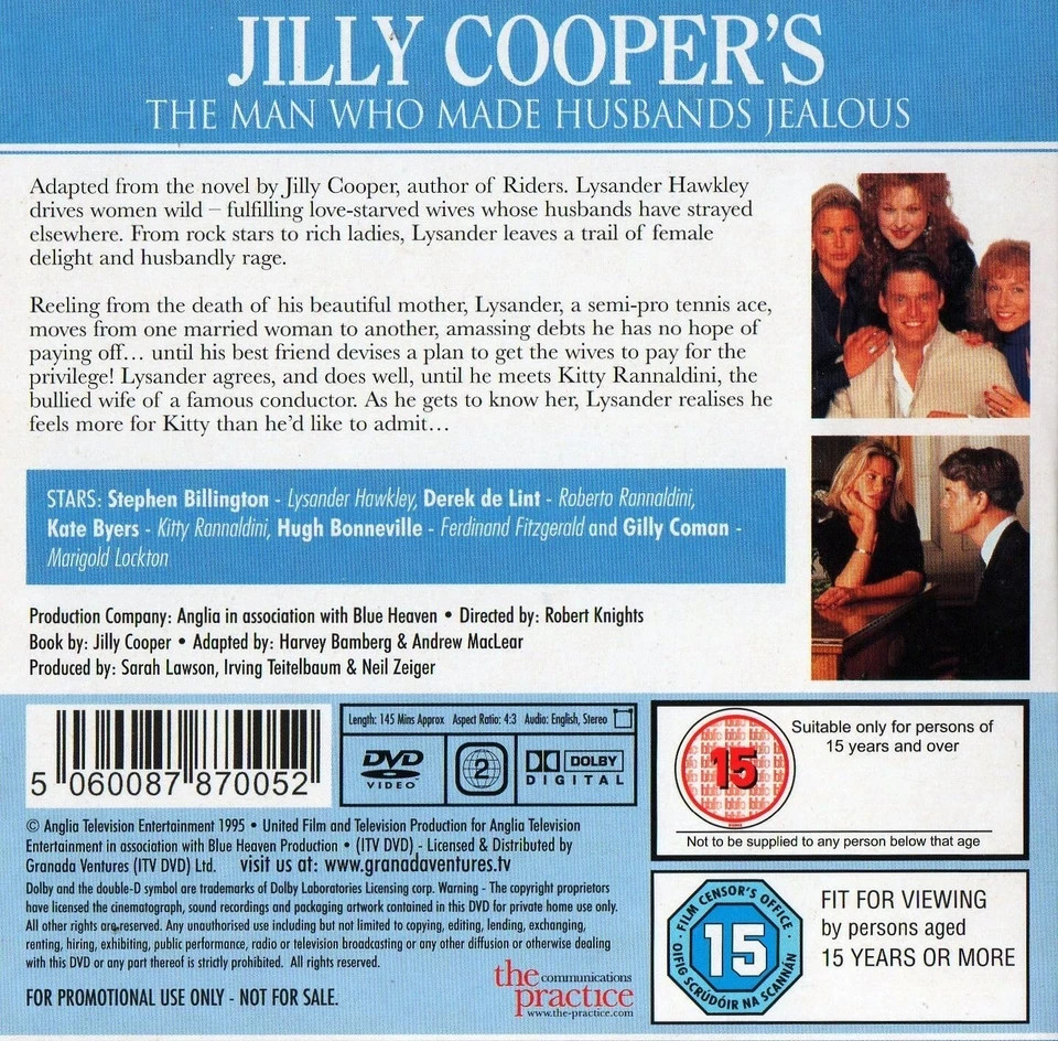 Daily Mail promo DVD / JILLY COOPER - THE MAN WHO MADE HUSBANDS JEALOUS ...