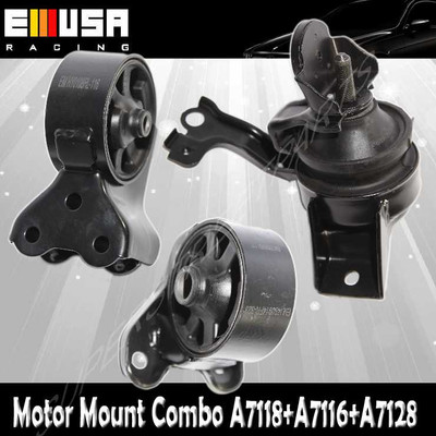 3PCS Motor Mount Kit for 01-06 Hyundai Elantra GT/ GLS Auto A7118 A7116 ...