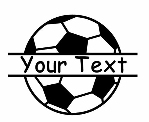 PERSONALIZED SOCCER BALL Name Text Vinyl Decal Car Truck Window Sports ...