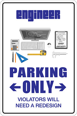 *Aluminum* Engineer Parking Only 8"x12" Metal Novelty Sign NS 060 | eBay