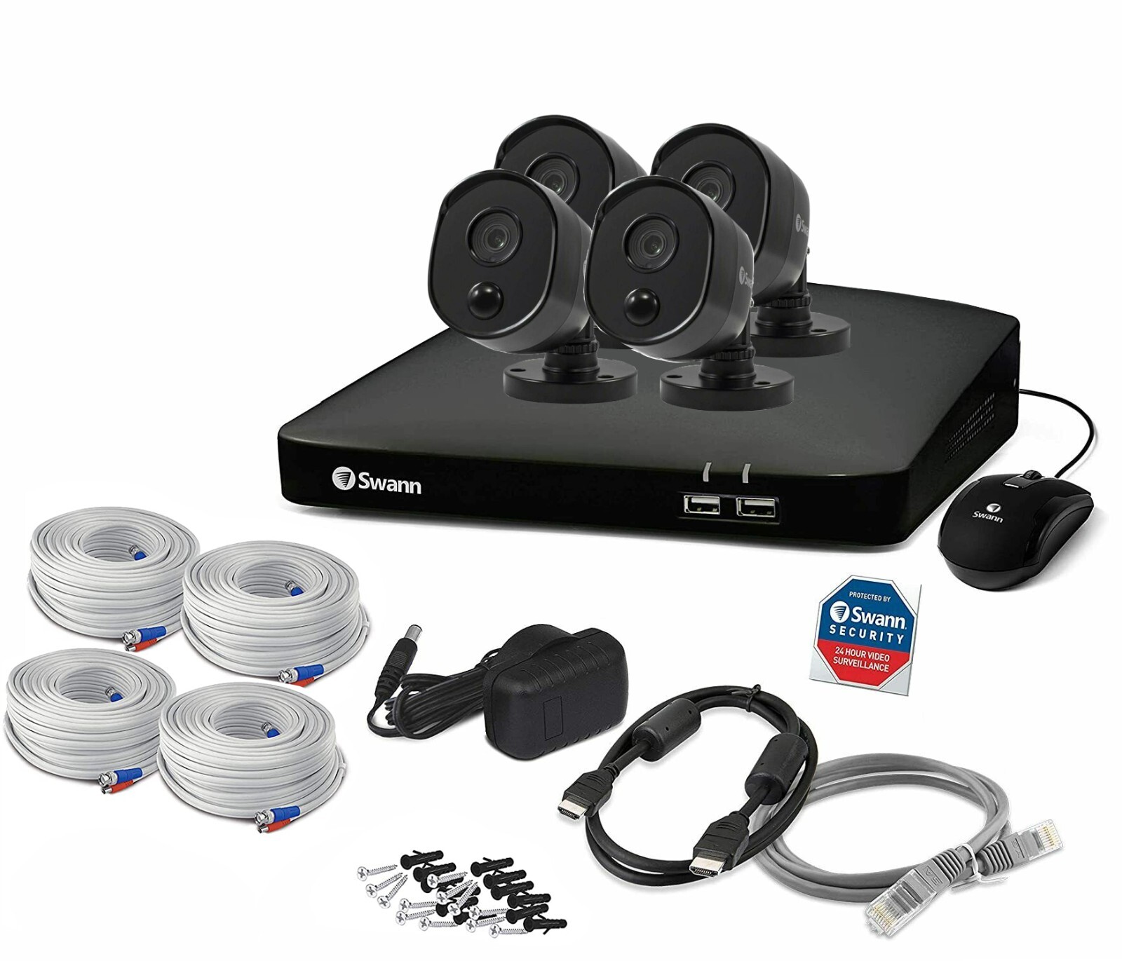 Swann CCTV Kit DVR HDD 4680 8 Channel PRO-1080MSBB With Thermal Sensing ...