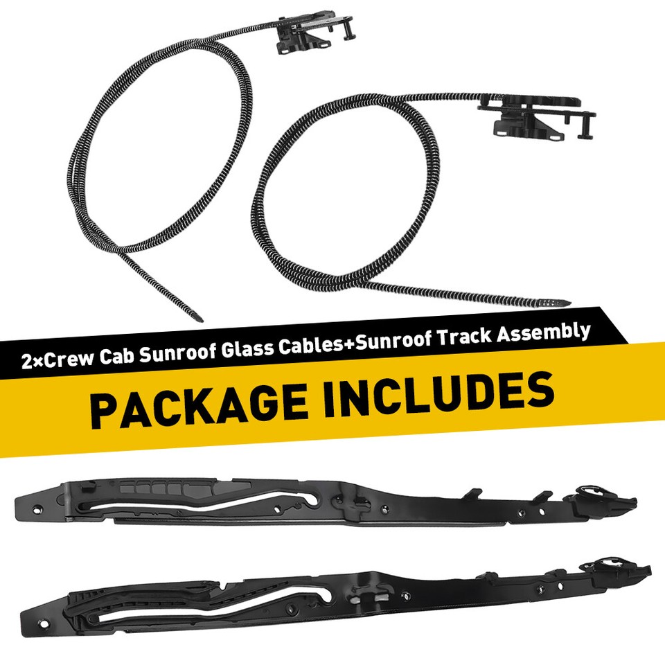 Sunroof Glass Cables+Track Assembly Fit Ford 15-20 F150, 17-19 F250 ...