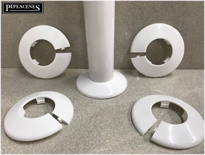 5 x 32mm 36mm Basin Waste Pipe Cover WHITE Wall or Floor Cover 78mm ...