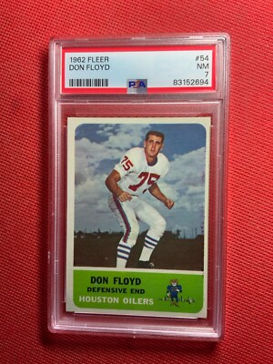 1962 Fleer Football #54 - Don Floyd - Houston Oilers - PSA 7 NM | eBay