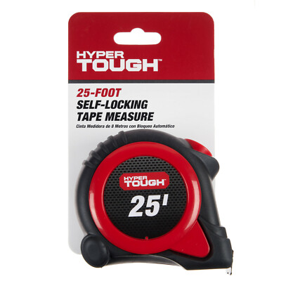 Hyper Tough 25-FOOT SELF-LOCKING TAPE MEASURE Automatic Blade • Non ...