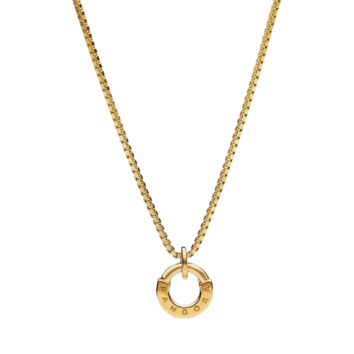 14K Solid Gold authentic Pandora Signature I-D Pendant & Necklace ...