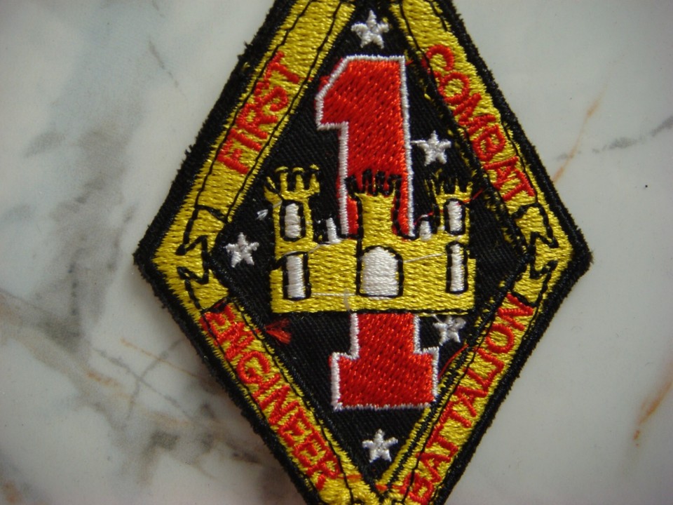 USMC 1st FIRST COMBAT ENGINEER BATTALION, VIETNAM WAR PATCH | eBay