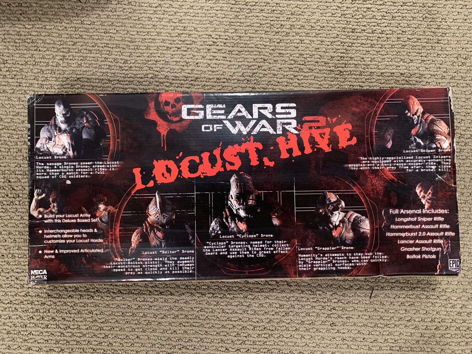 Neca Gears Of War 2 Boxset Locust Hive Bolter, Drone, Cyclops, Grappler ...