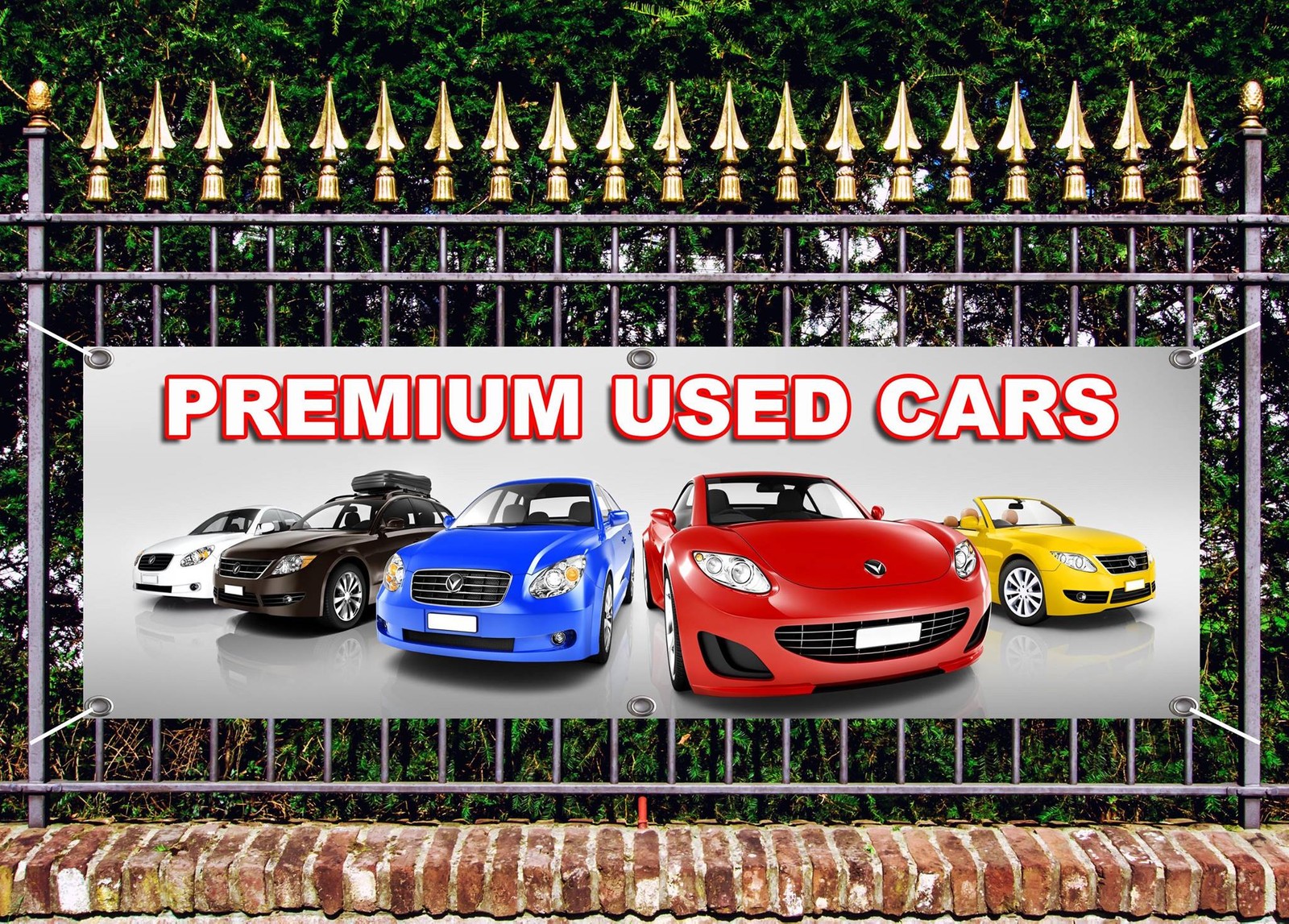 OUTDOOR PVC PREMIUM USED CAR SALE BANNER GARAGE SIGN ADVERT FREE ART ...