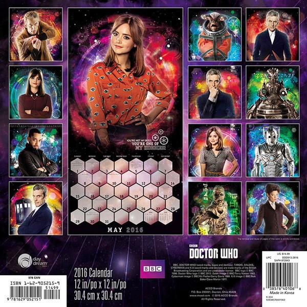 Doctor Who TV Series 16 Month 2016 Wall Calendar NEW SEALED | eBay
