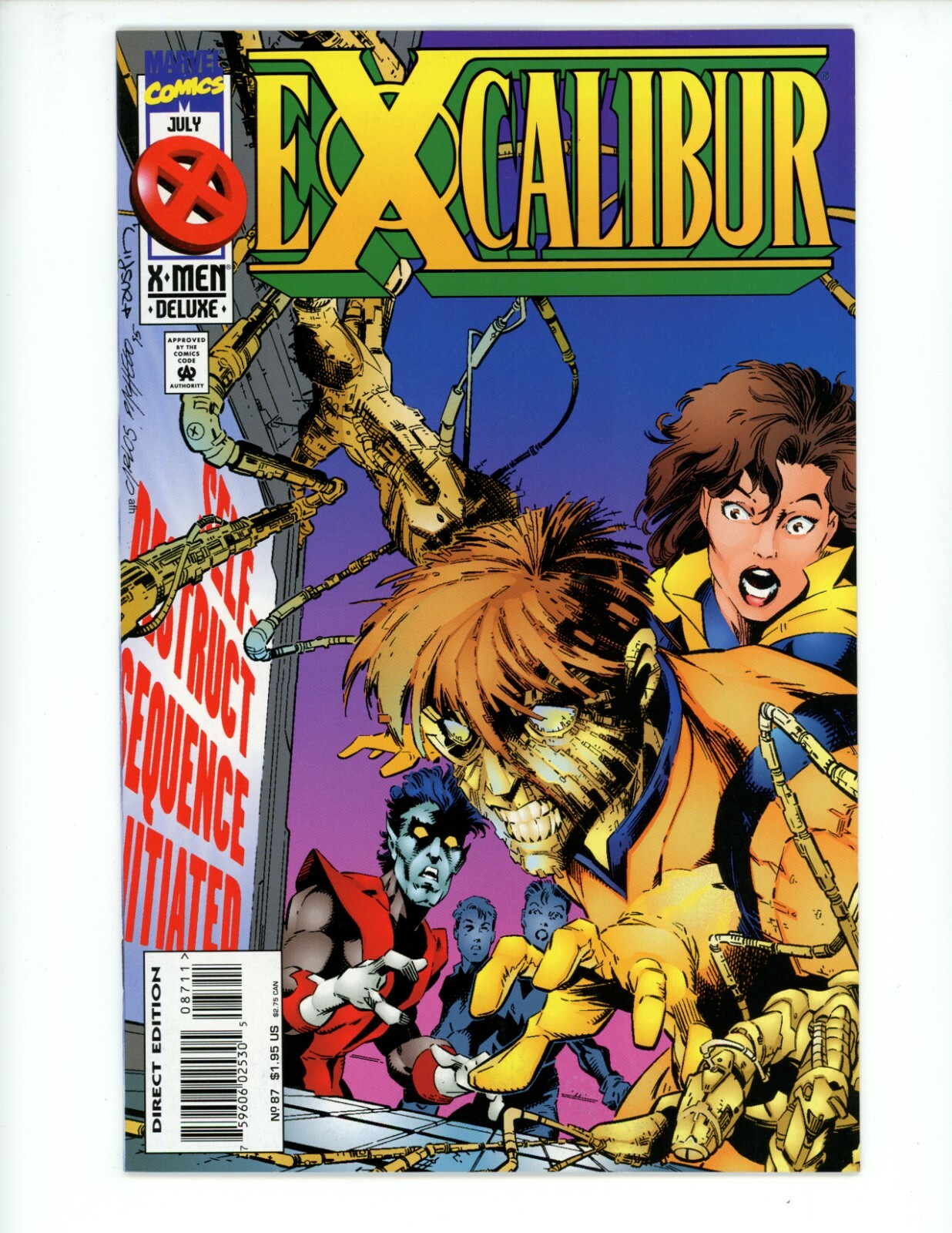 Excalibur #87 1995 VF Warren Elli Marvel Comics Nightcrawler Comic Book ...