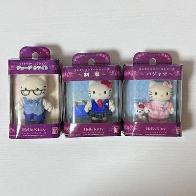 Hello Kitty Little Berry Dollhouse Set 3pcs George White Uniform Pajama ...