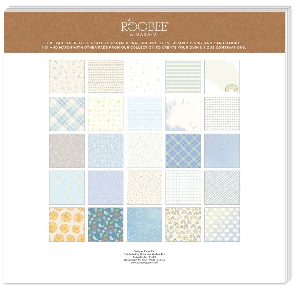 Baby Boy Blue Scrapbook Paper Pad 12x12 Inch 50 Sheets 25 Designs ...