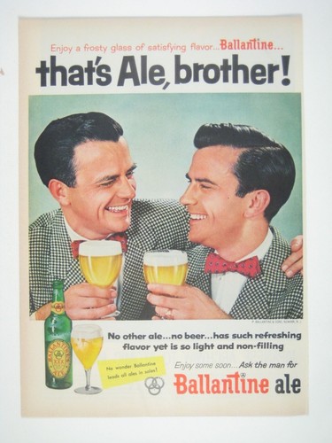Vintage 1950s Ballantine Ale Thats Ale Brother Advertisement Print ...