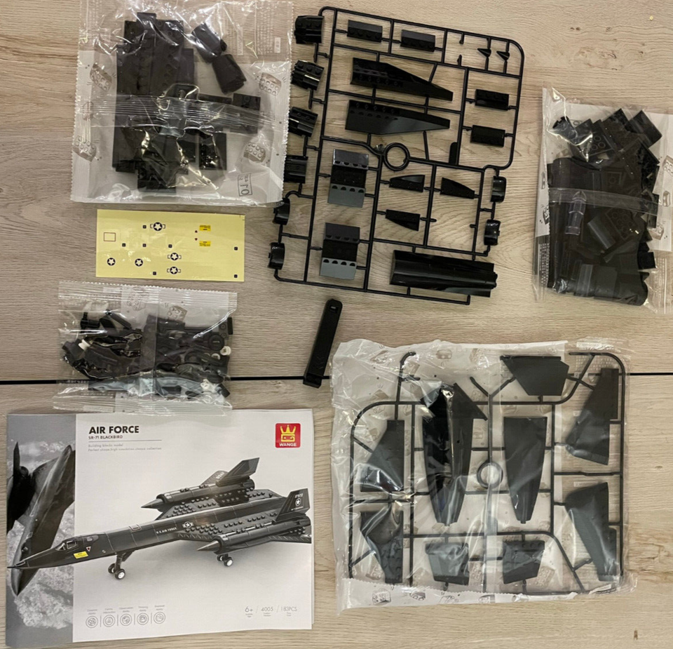SR-71 Blackbird Recon Jet Model Building Blocks Bricks Original Box ...