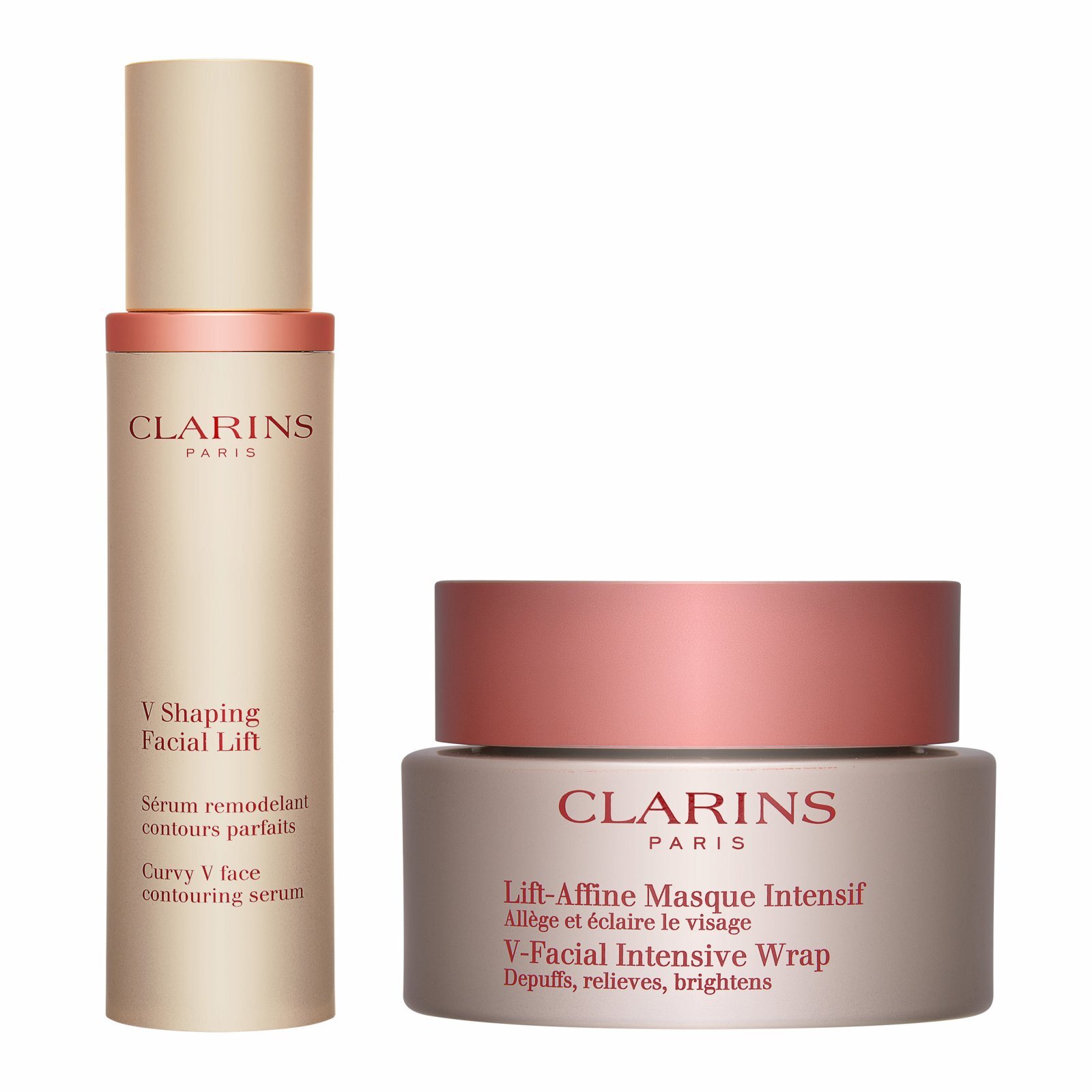 Clarins V-Facial Intensive Wrap 75ml + V Face Contouring Serum 50ml ...
