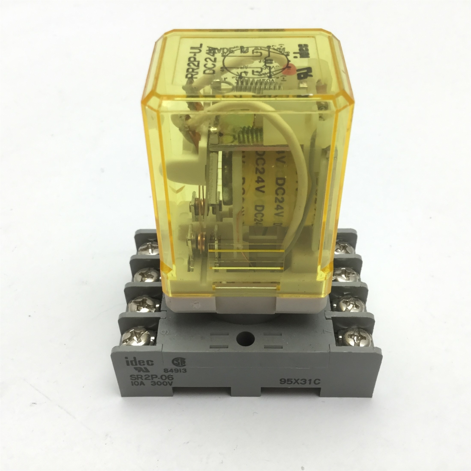 Lot of 5 Idec RR2P-UL Ice Cube Relay, 2-Pole, Coil: 24VDC, Rating: 10A ...