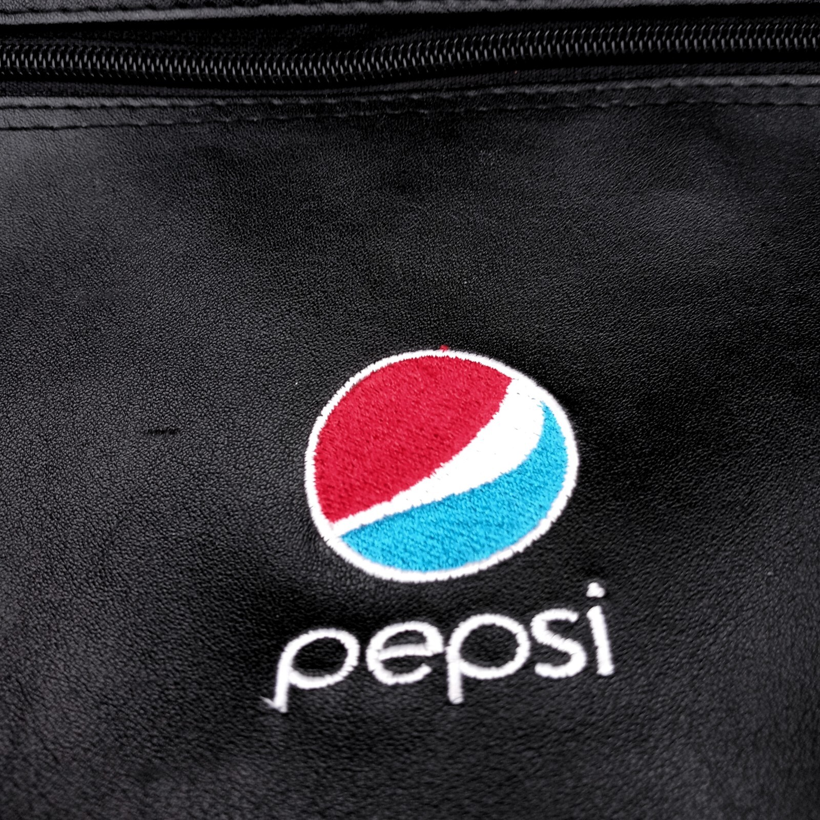 Vintage PEPSI Black Faux Leather Computer Bag *Smoker… - Gem