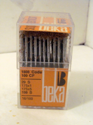 100 Ct Box BEKA 29 S, 175x1, 175x5, 198 S sz 16/100 Industrial Sewing ...