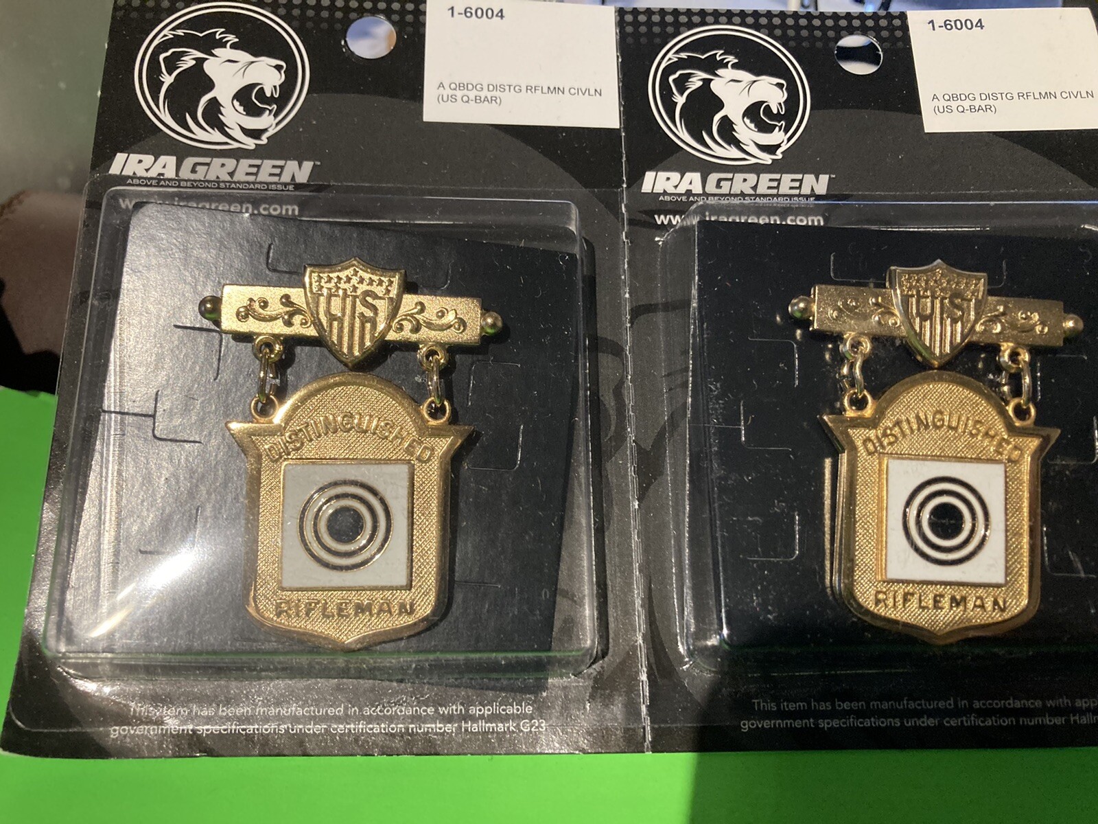 US Civilian Distinguished Rifleman Badge US Hallmark Made USA 1.5"x2" 1 ...